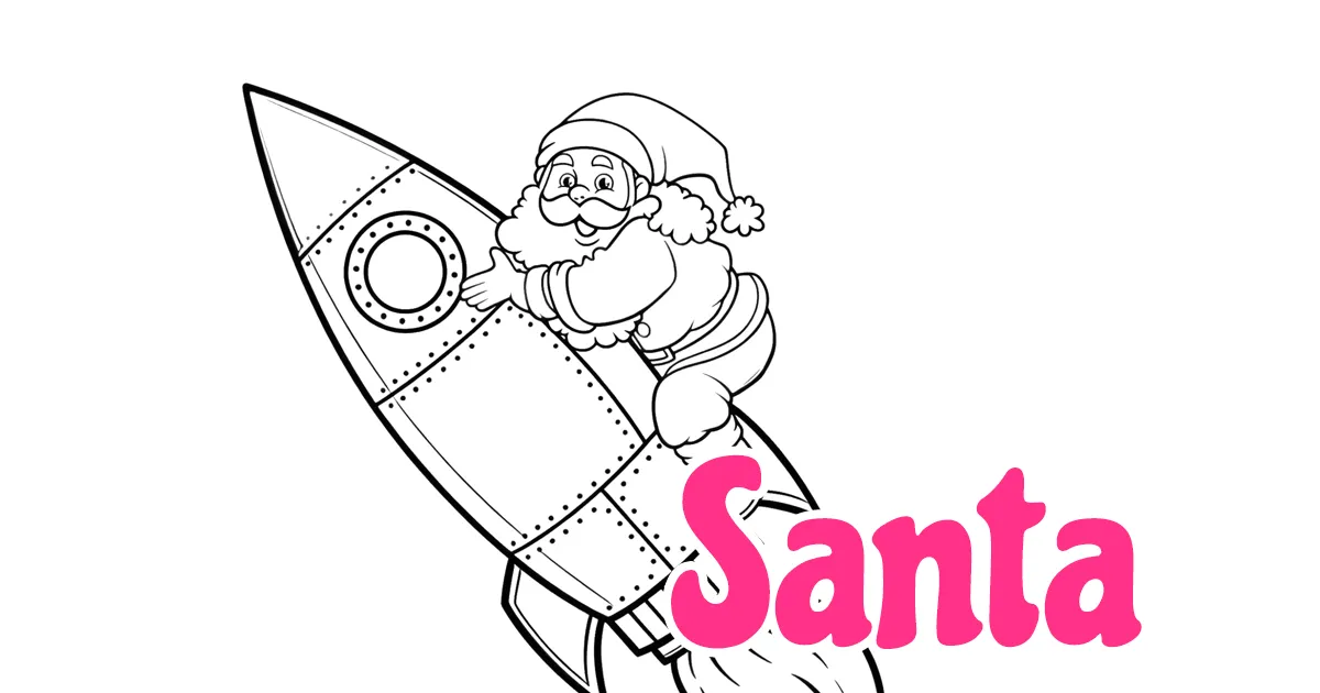 79 Free Santa Coloring Pages – Cute Santa Claus, Reindeer & Christmas ...