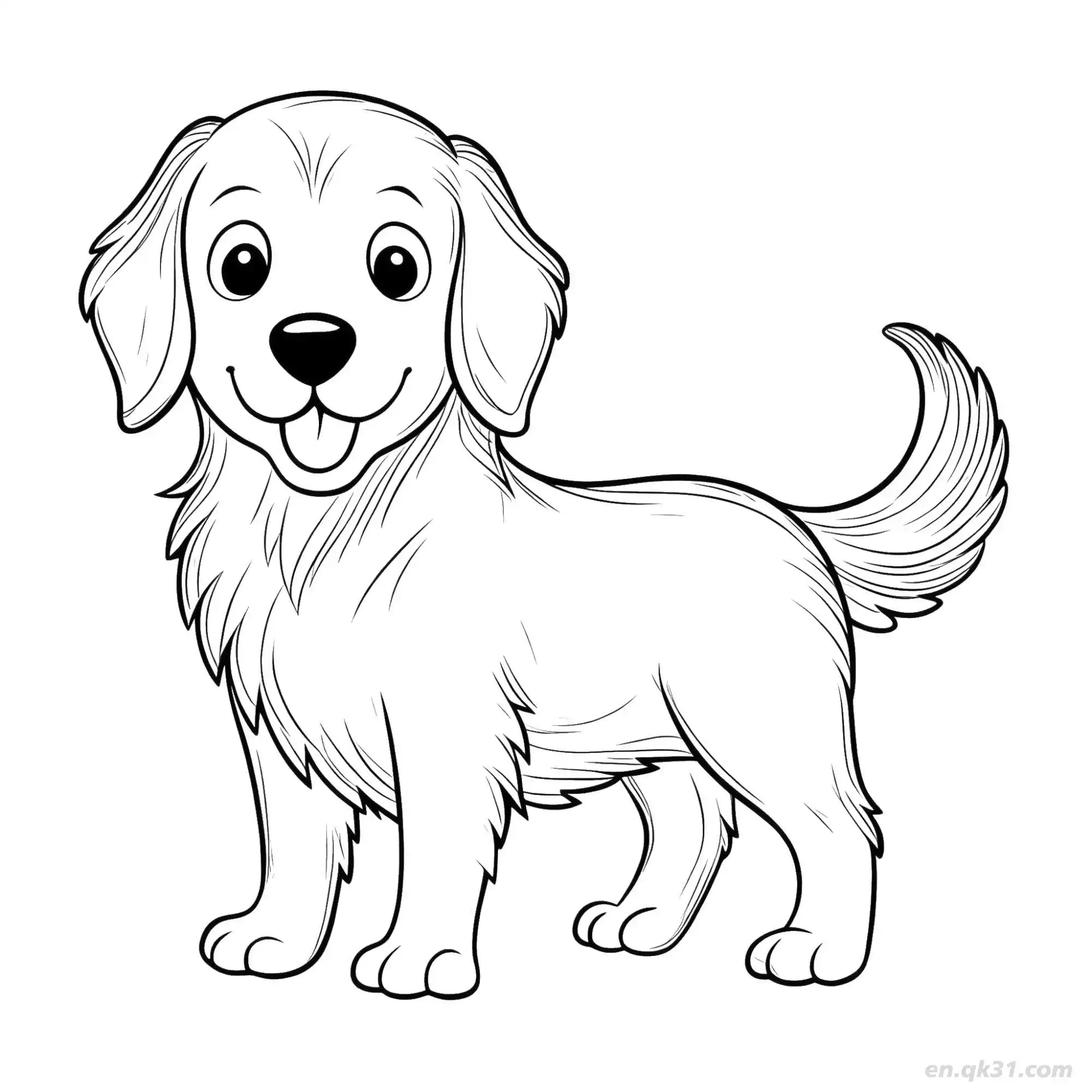 圣诞狗,狗|儿童、素描、简笔画、在线免费图片转素描、简笔画、涂鸦、涂颜色画画、着色画、拼音、字帖、可打印A4涂色图 | 飞鸭工具