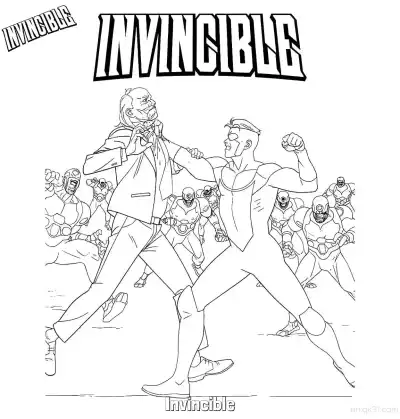 The Immortal Coloring Page - Free Printable Invincible PDF Coloring ...