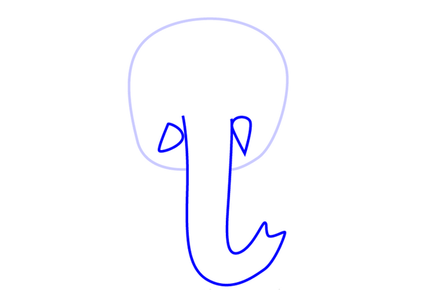 大象,学画画,Elephant|儿童、素描、简笔画、在线免费图片转素描、简笔画、涂鸦、涂颜色画画、着色画、拼音、字帖、可打印A4涂色图 | 飞鸭工具