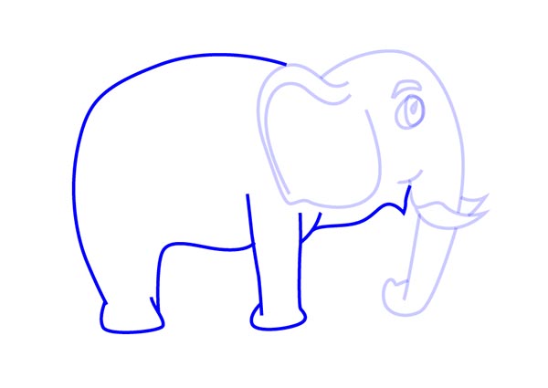 大象,学画卡通画,Elephant|儿童、素描、简笔画、在线免费图片转素描、简笔画、涂鸦、涂颜色画画、着色画、拼音、字帖、可打印A4涂色图 ...